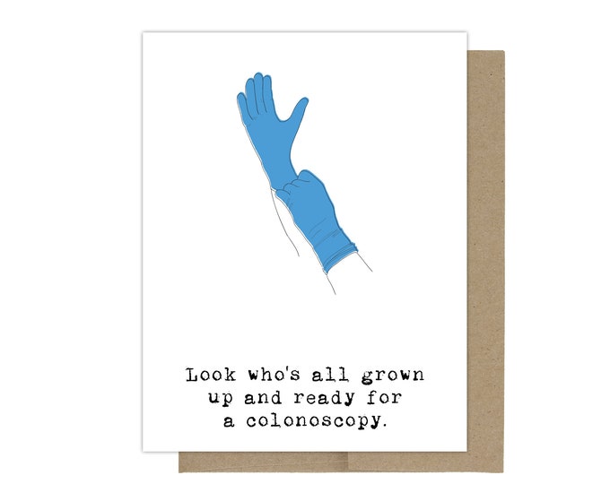 Colonoscopy Birthday Card, Funny Birthday Card, Friend Card, Getting ...