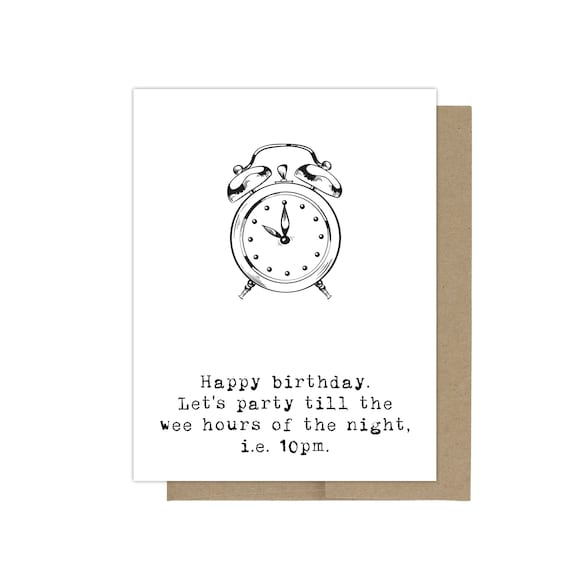 Party Hard Birthday Card Funny Birthday Card Humorous - Etsy