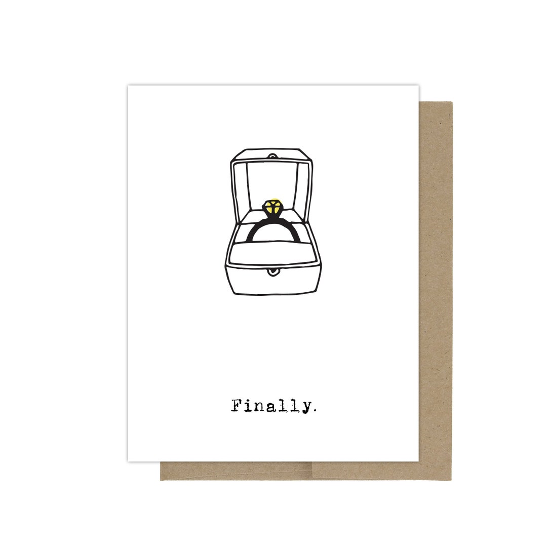 Finally Engagement Card, Funny Wedding Card, Funny Engagement Card ...