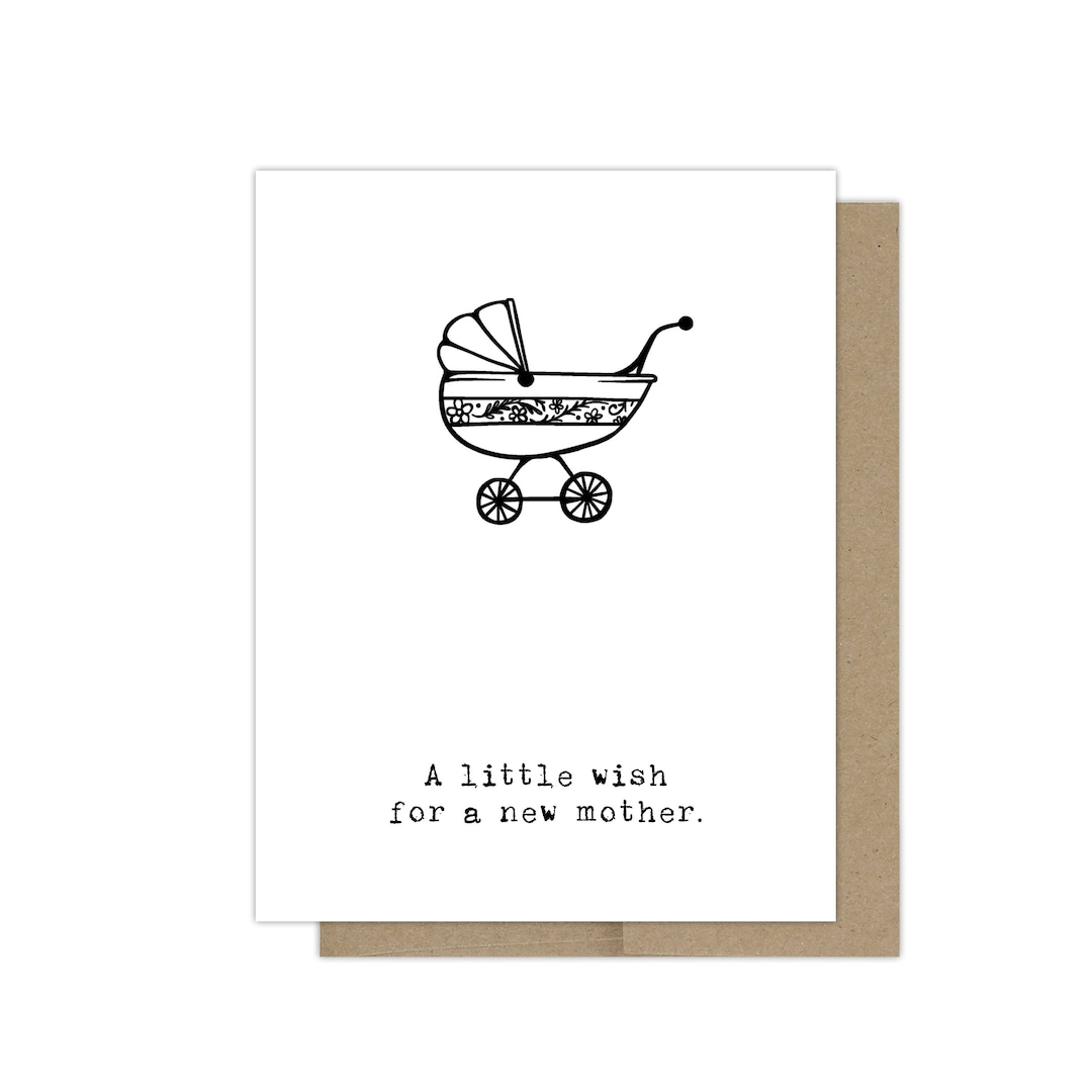 A Little Wish for A New Mother Card, New Mom Greeting Card, Expecting ...
