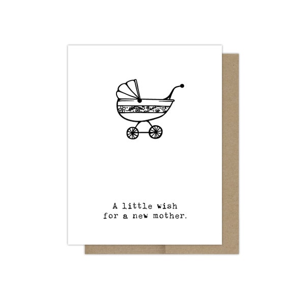 A Little Wish for A New Mother Card New Mom Greeting Card - Etsy