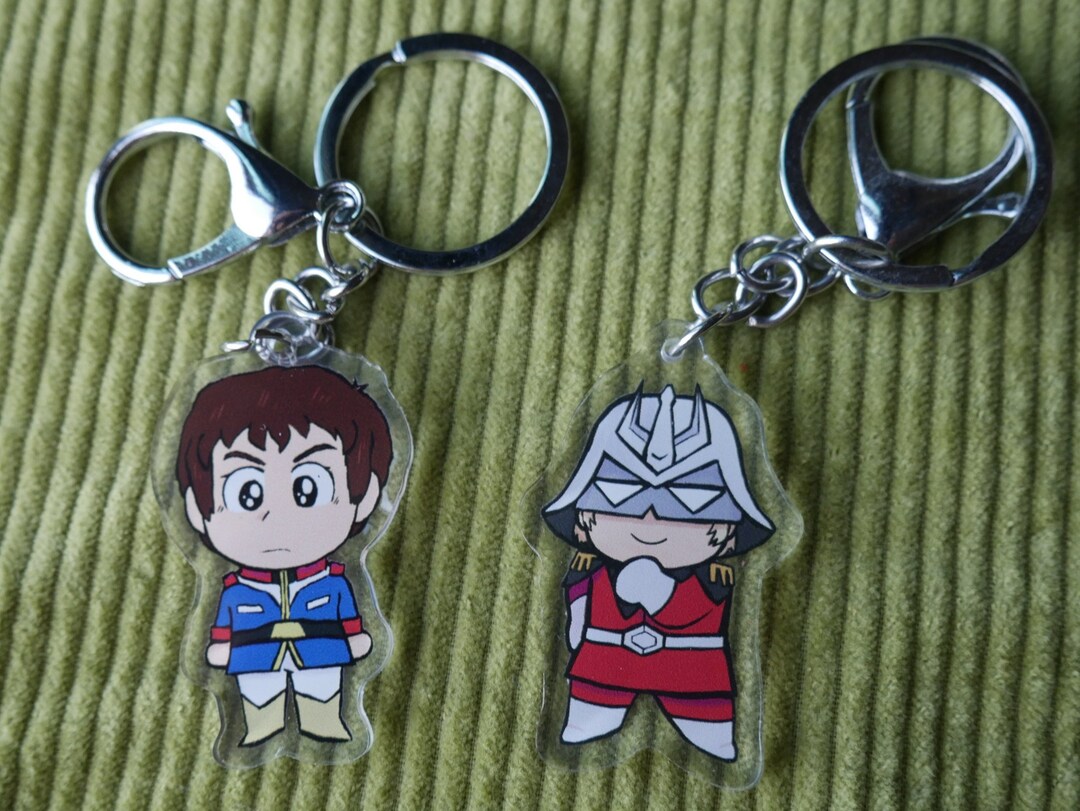Gundam Char Aznable Amuro Ray 2 Inch Acrylic Charm - Etsy
