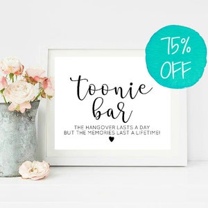 Toonie Bar Sign Toonie Bar Stag and Doe Sign Stag Sign | Etsy