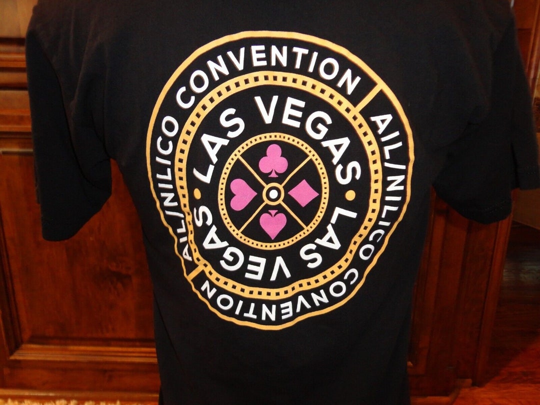 Vtg Bayside Black AIL / NILICO Las Vegas Convention Cotton T-shirt ...