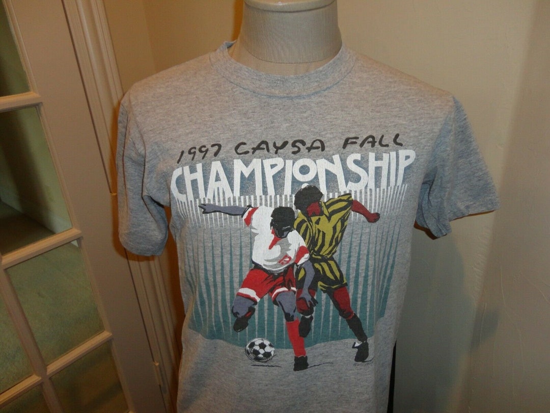 Vtg 1997 All Sport Caysa Fall Championship Soccer 90-10 Camiseta Adulto ...