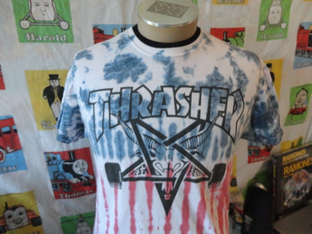 Vtg THRASHER Skateboard Magazine Ty Dye T-shirt Adult M - Etsy