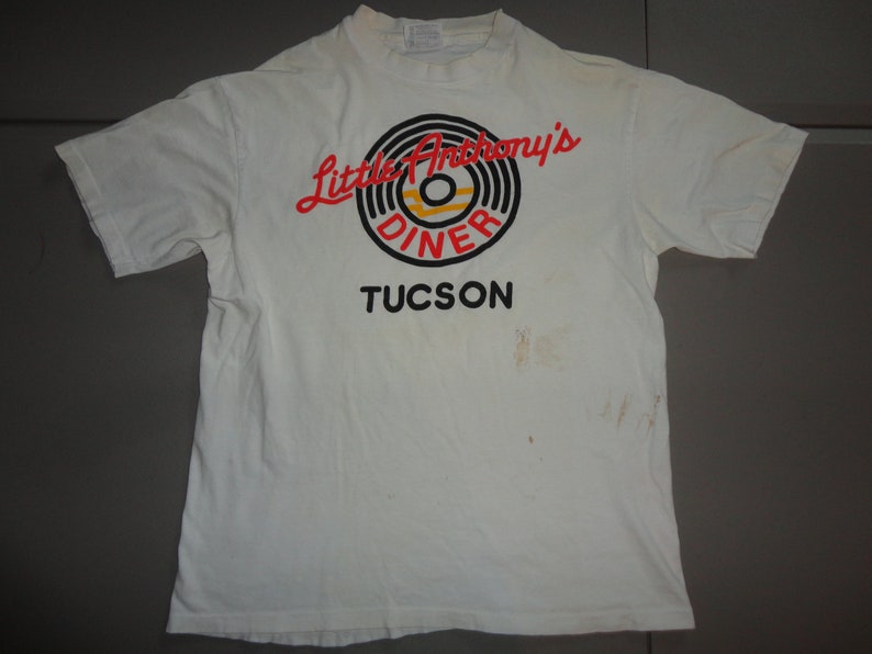 Vtg 90's Little Anthonys Diner Tucson Arizona Cotton Tshirt Fits Sz M ...