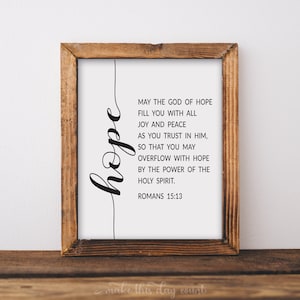 Romans 15:13 May the God of Hope Fill You With All Joy and Peace ...
