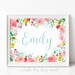 Personalized Name Floral Print Custom Name Print Instant Download ...