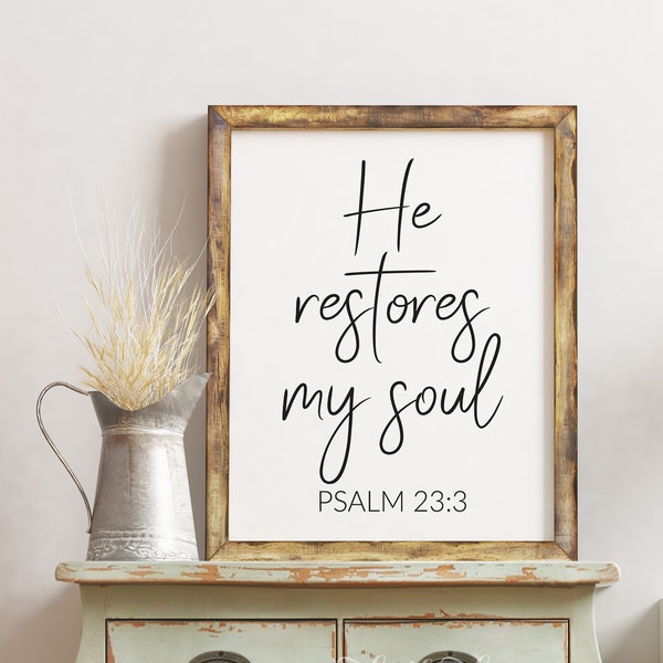 Restores My Soul - Etsy