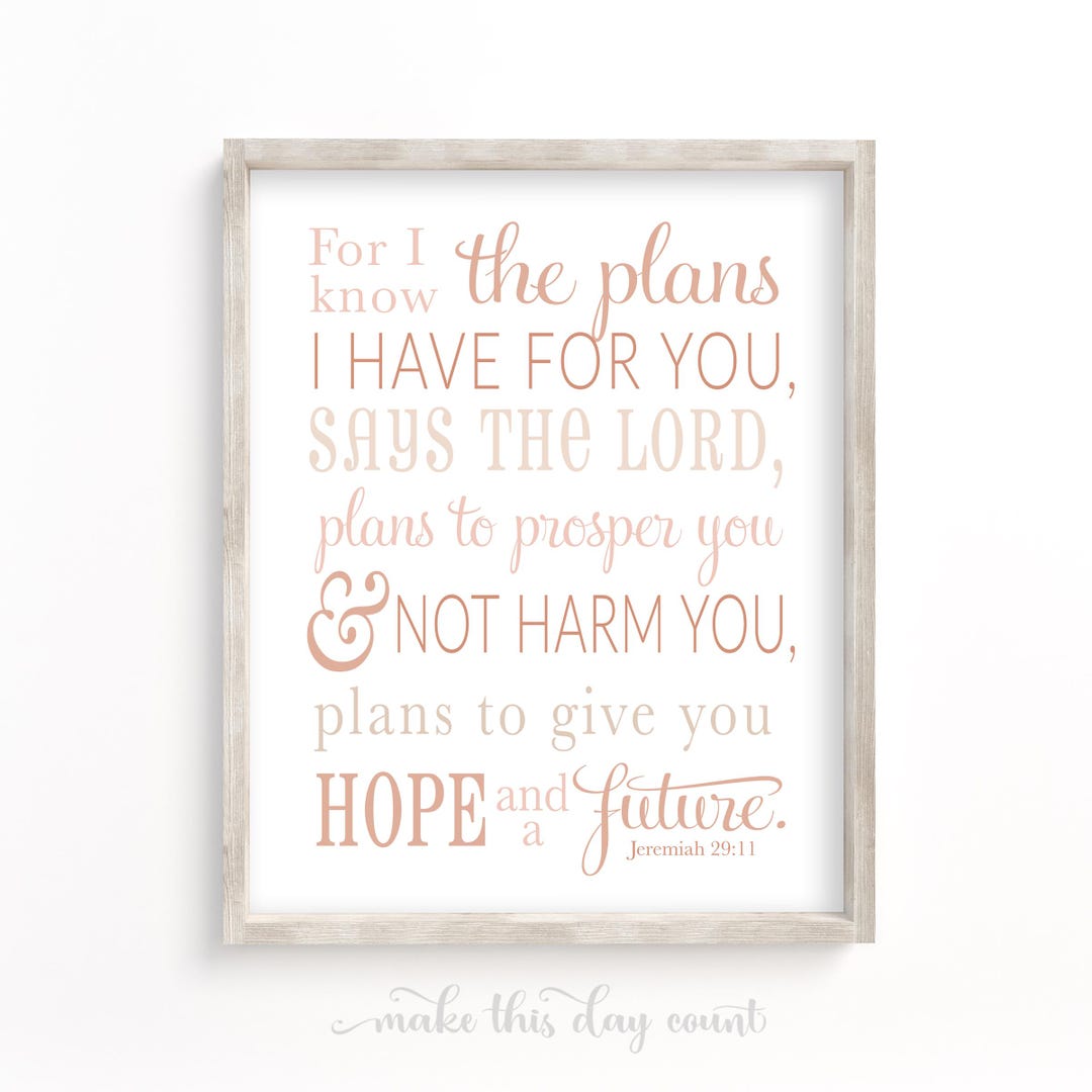 Jeremiah 29:11 for I Know the Plans I Have for You, Childrens Bible ...