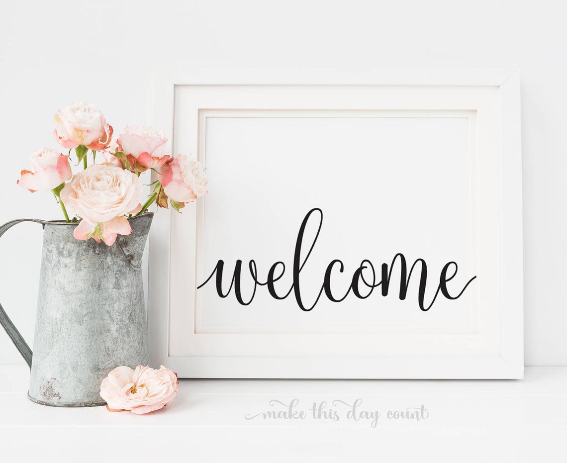 Welcome Printable Wall Art Digital Print Home Decor Make This | Etsy