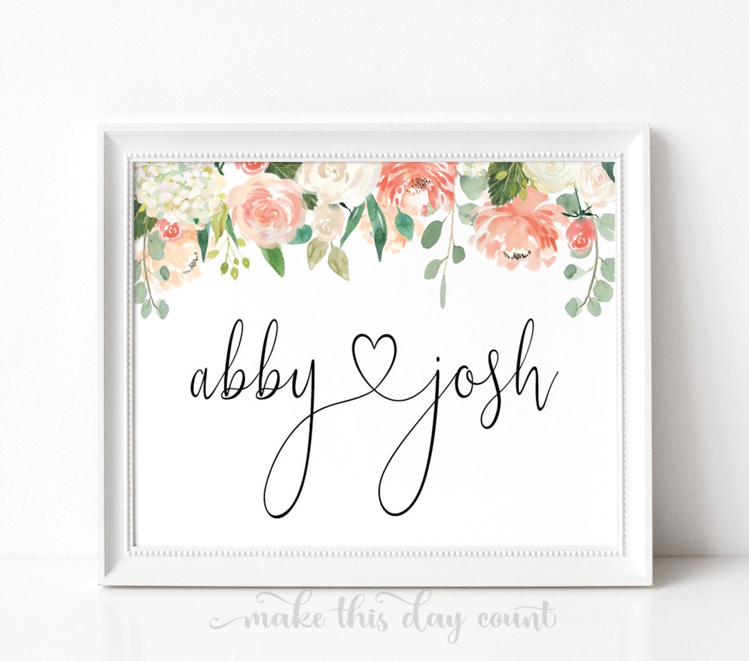 Couple's Name Print Personalized Engagement Gift - Etsy