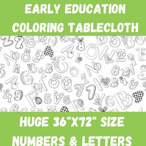 Personalized Preschool Kids Coloring Tablecloth Early Education ...