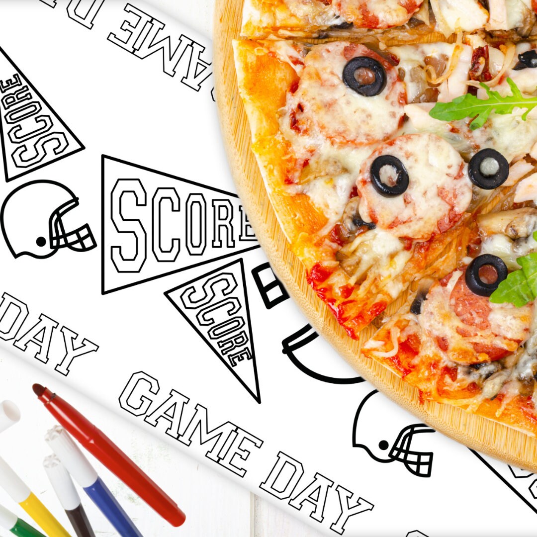 Football Party Coloring Table Runner: Game Day Activity (17x72") - Etsy