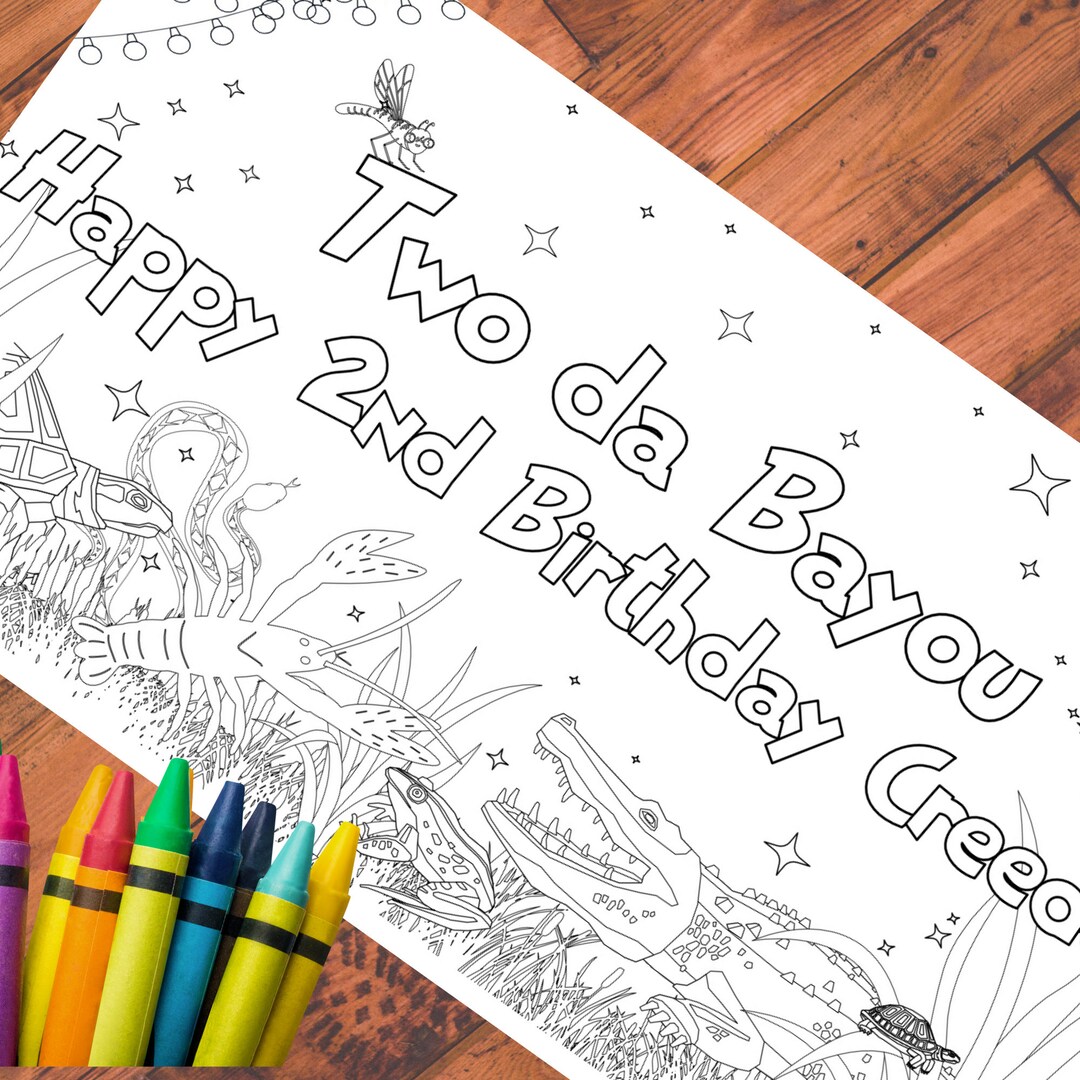 Crawfish Boil Party Decoration Kids Coloring Tablecloth Activity Into ...