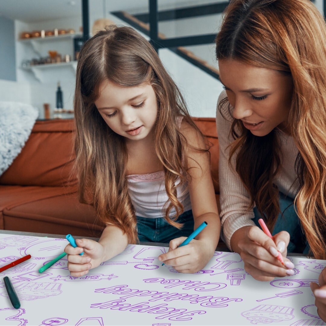 Girls Spa Party Coloring Activity Personalized Coloring Banner for the ...