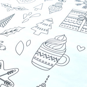 Christmas Kids Gift Wrap Coloring Wrapping Paper Holiday Gift Activity ...