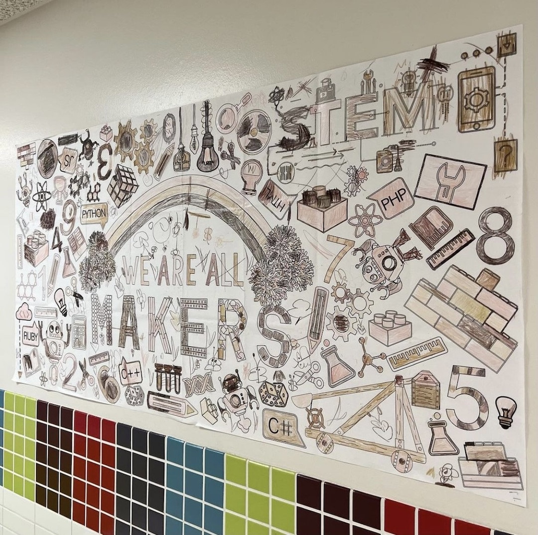 STEM Coloring Poster | Digital Download | Classroom Party | Gift for ...