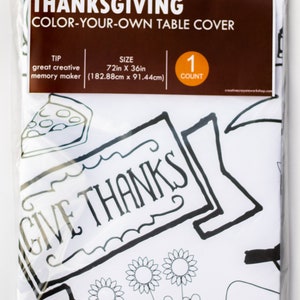 Thanksgiving Giant Coloring Page Coloring Tablecloth Kid's Table Decor ...