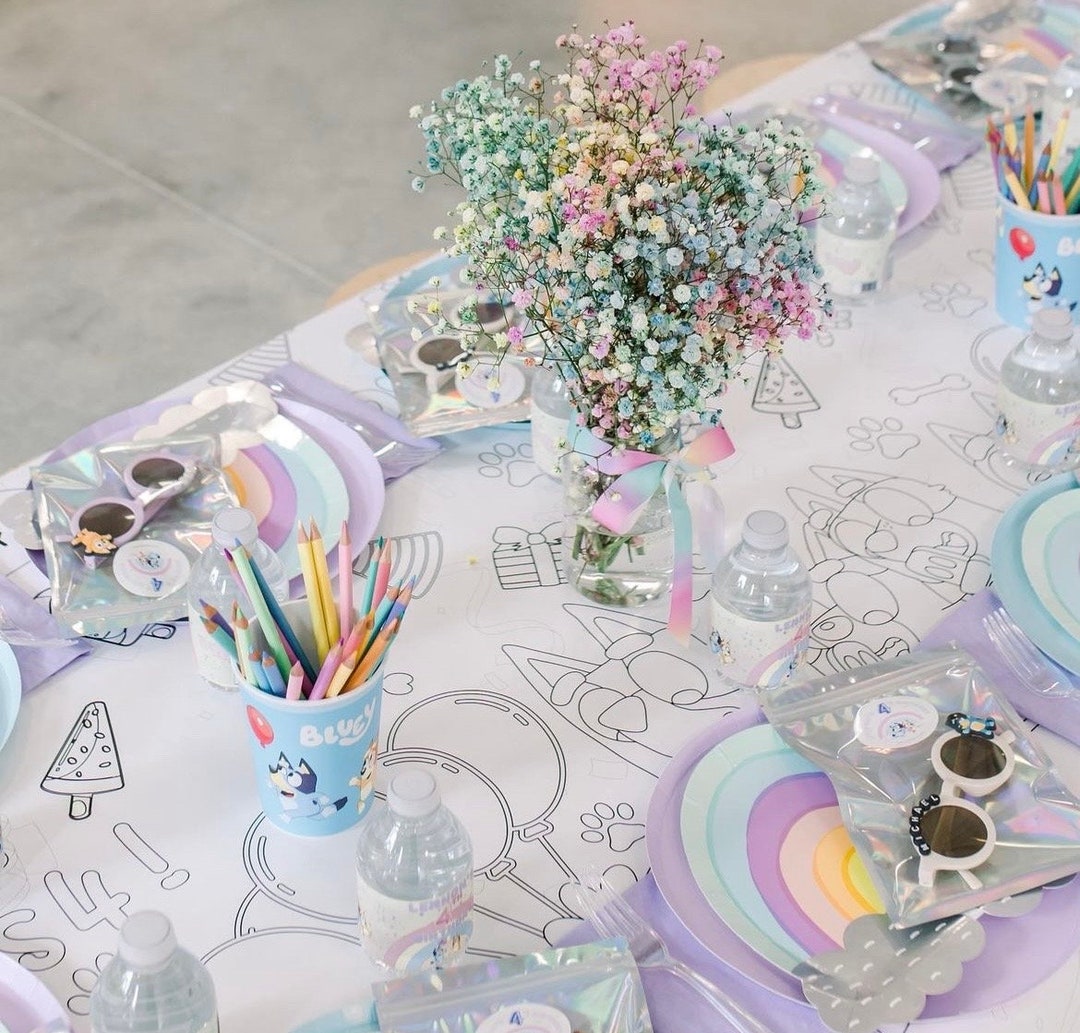 Custom Designed Personalized Coloring Tablecloth Any Theme Decor Kids ...