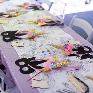 Personalized Kitty Unicorn Table Runner GIANT 17 X 96 Girls Caticorn or ...