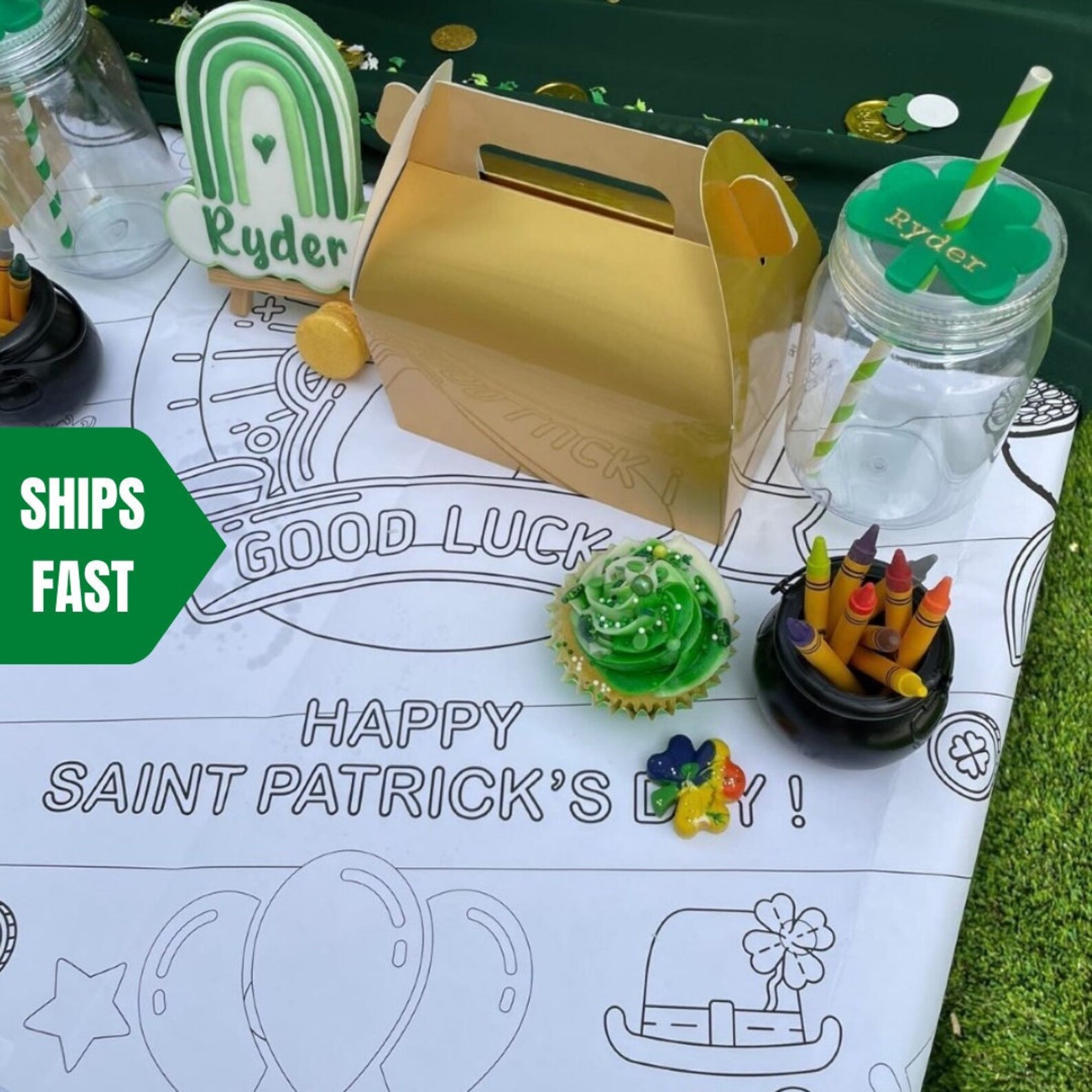 Leprechaun Trap giant Coloring Page Kids St. Patrick's | Etsy