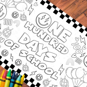 One Hundred Days of School Coloring Activity | Classroom Activity | 100 ...