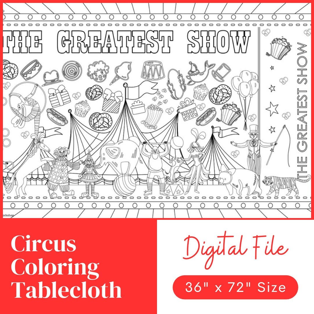 Circus Scene Coloring Pages