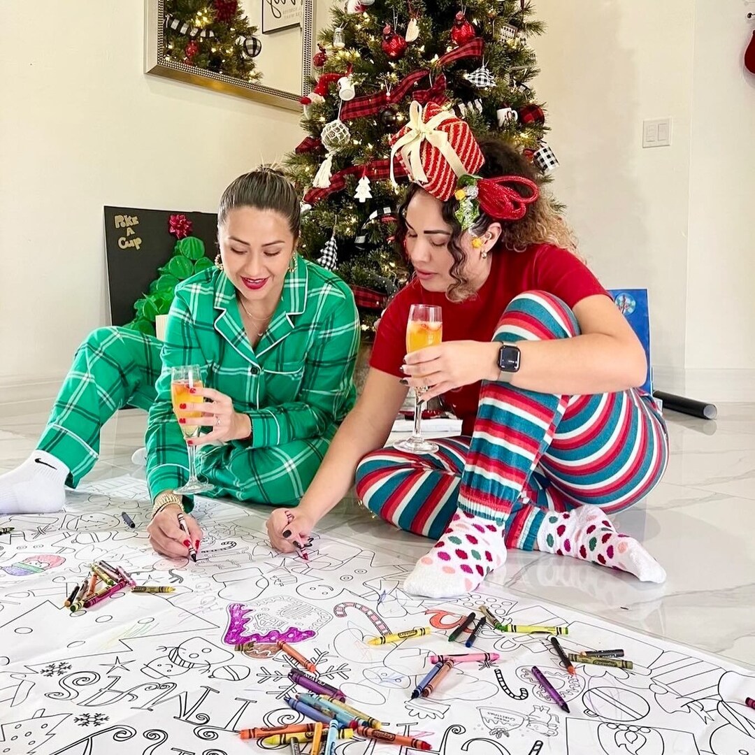 Personalized Christmas Coloring Tablecloth: Holiday Party Activity ...