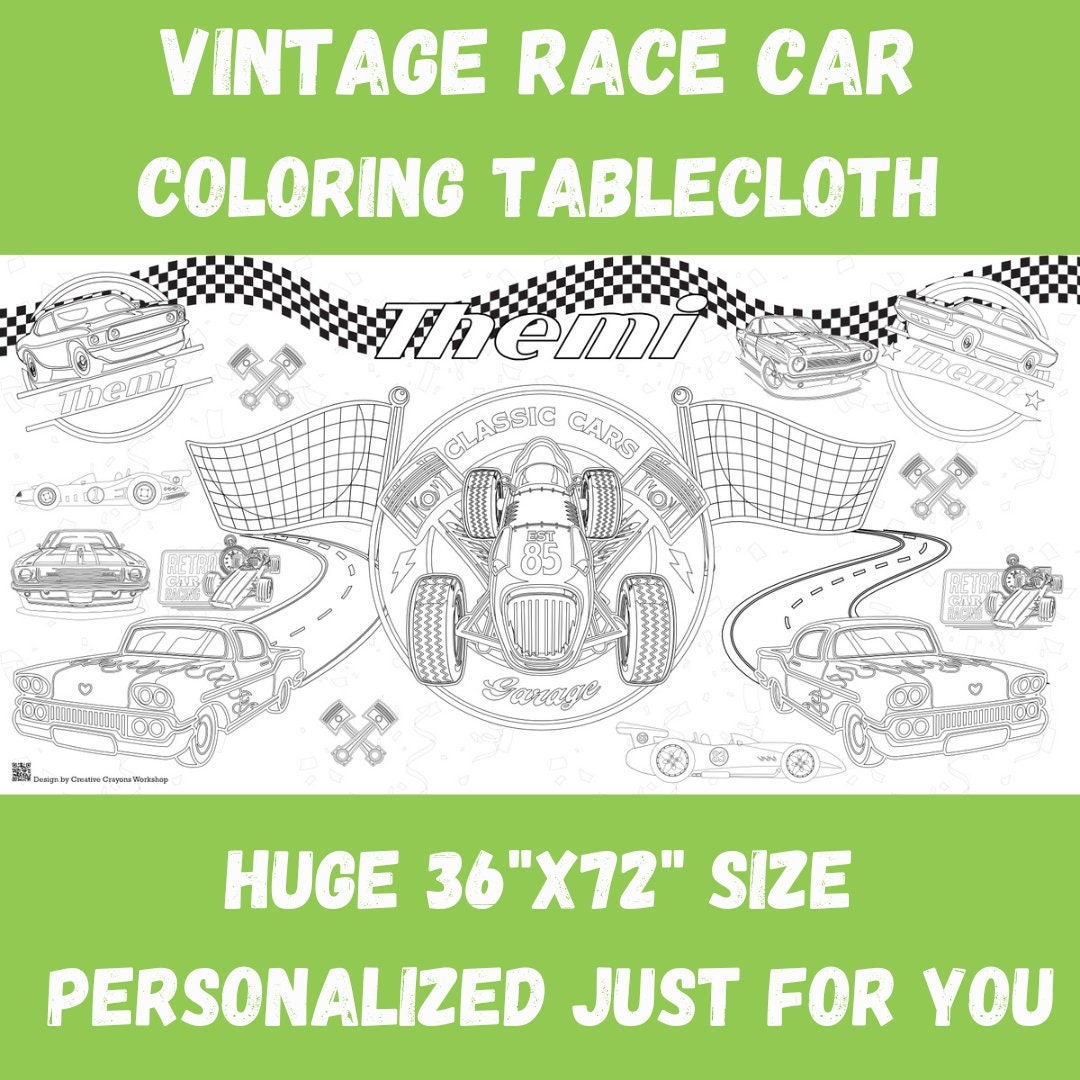 Two Fast Vintage Race Car Birthday Party Decorations Fast One Racecars ...