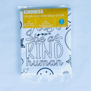 Be Kind Coloring Banner Positive Words of Affirmation Wall Art Back to ...