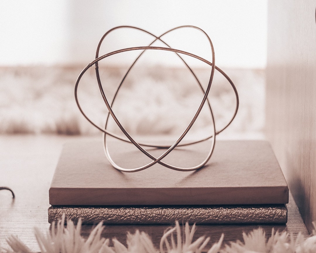 Metallic Gold Home Decor Geometric Sculpture - Living Room Decor - Etsy