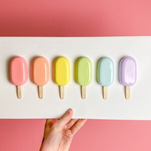 Popsicle Canvas Wall Art, 3D Ice Cream Art, Kitchen Decor, Colourful ...