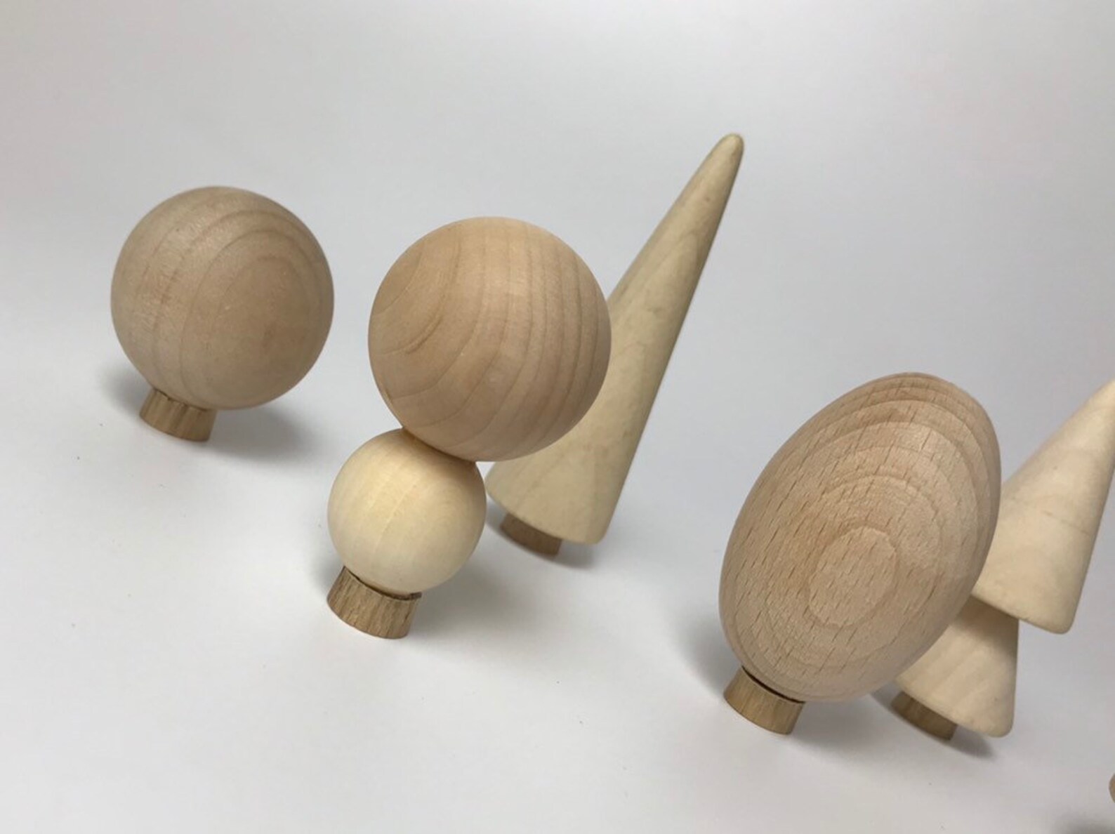 Wooden Tree Set Natural Wooden Decor Woodland Trees - Etsy