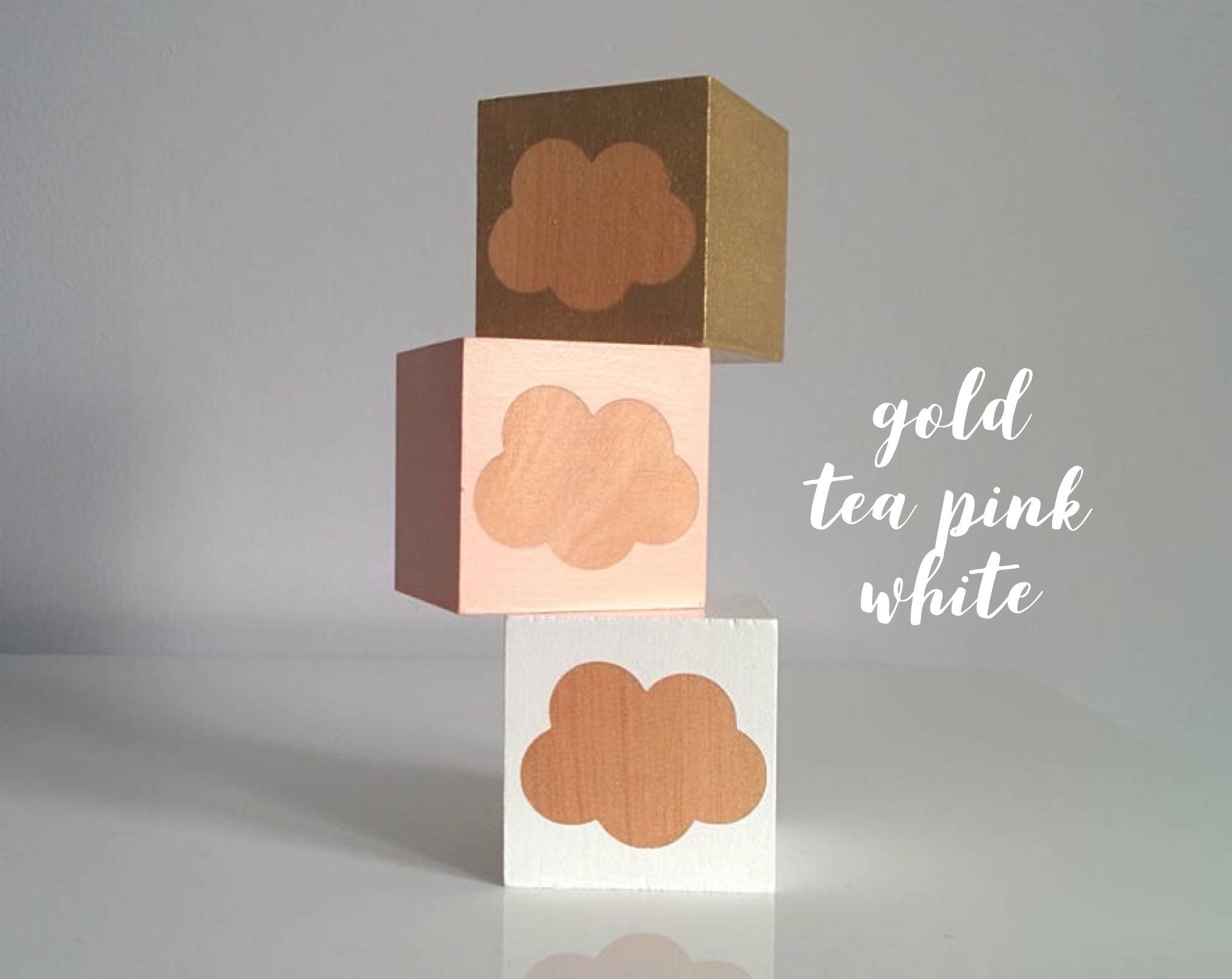 Wooden Baby Blocks Toddler Toys Imaginative Play Pink & | Etsy