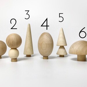 Wooden Tree Set Natural Wooden Decor Woodland Trees - Etsy