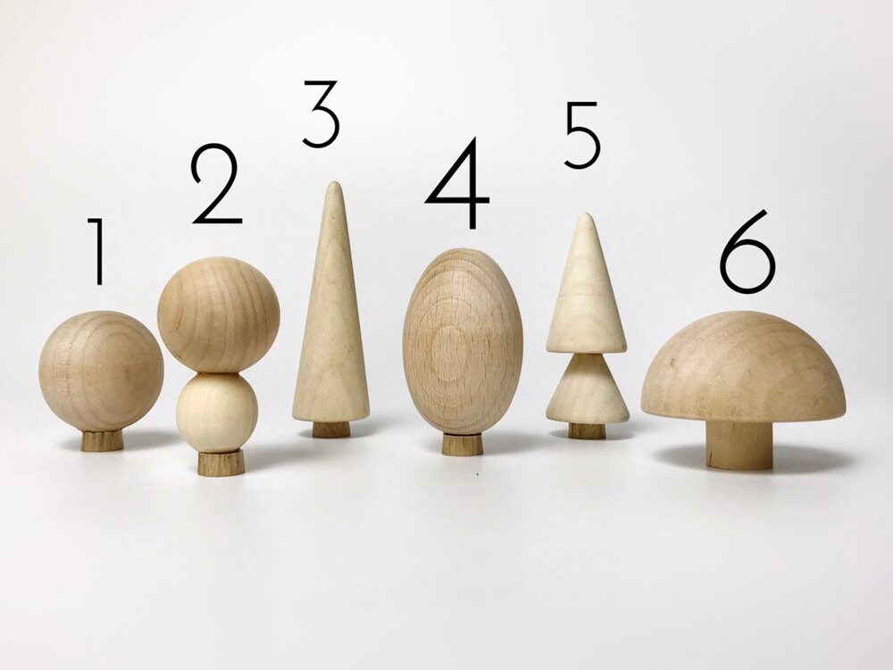 Wooden Tree Set Natural Wooden Decor Woodland Trees | Etsy UK