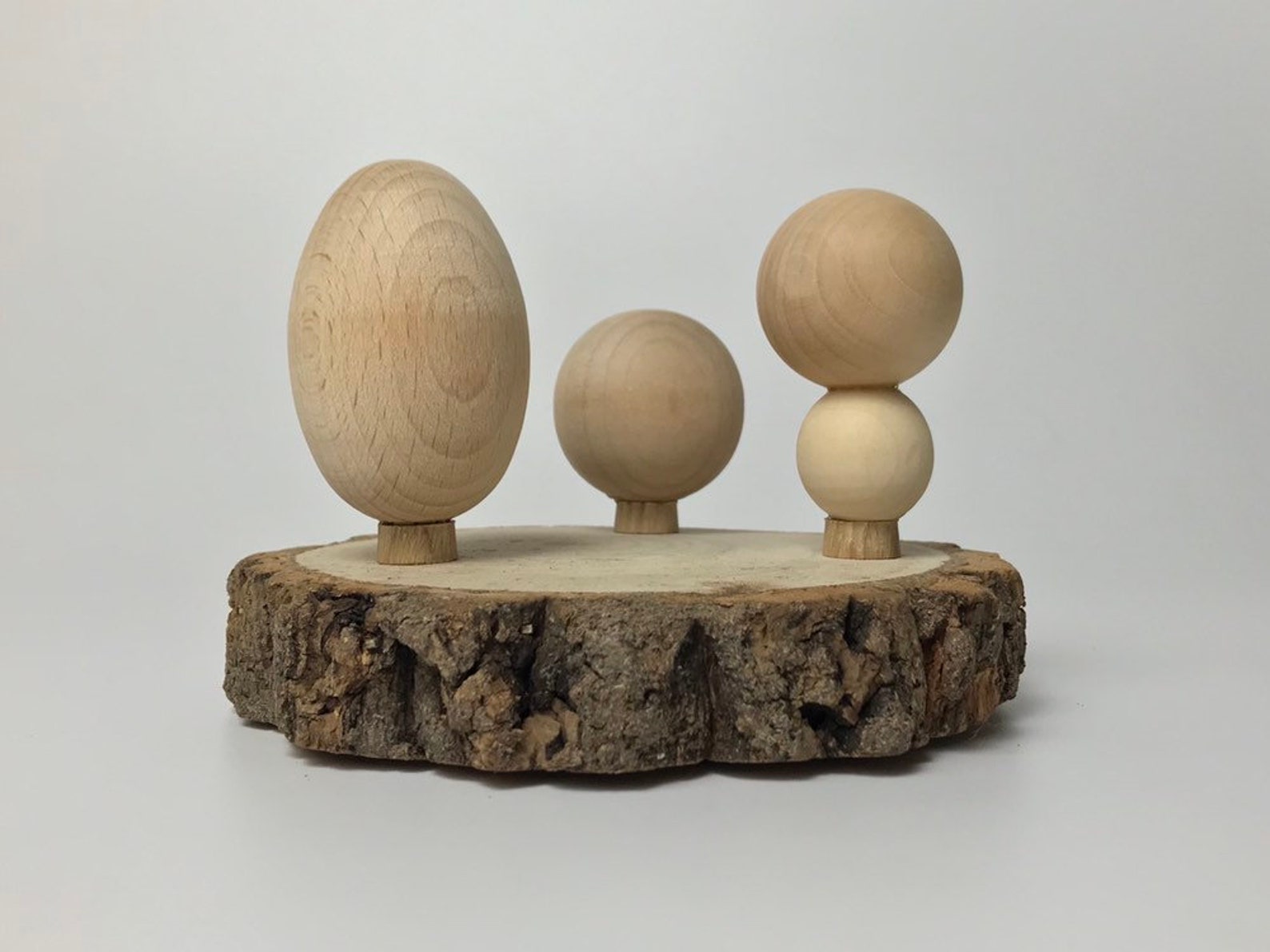 Wooden Tree Set Natural Wooden Decor Woodland Trees - Etsy