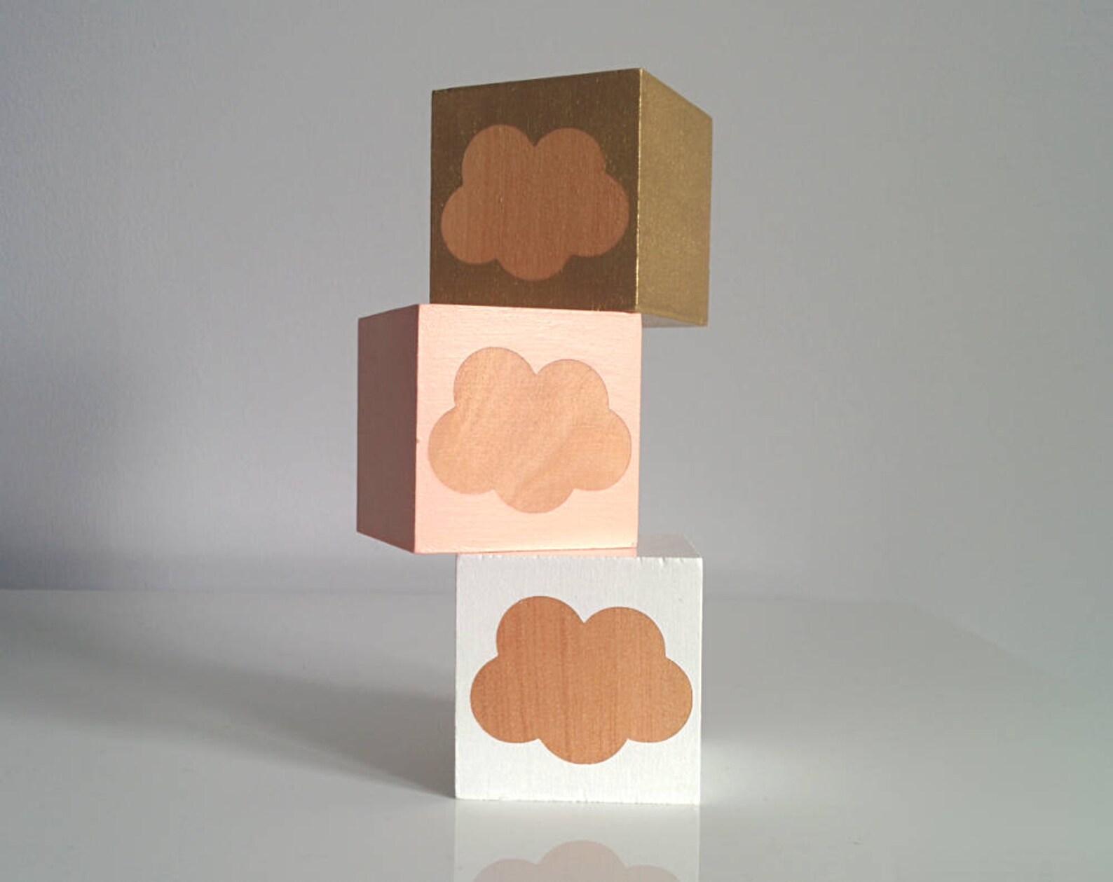 Wooden Baby Blocks Toddler Toys Imaginative Play Pink & | Etsy