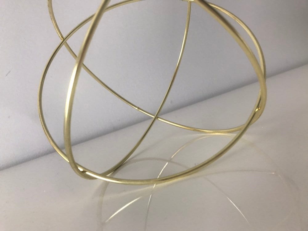 Metallic Gold Home Decor Geometric Sculpture Living Room | Etsy