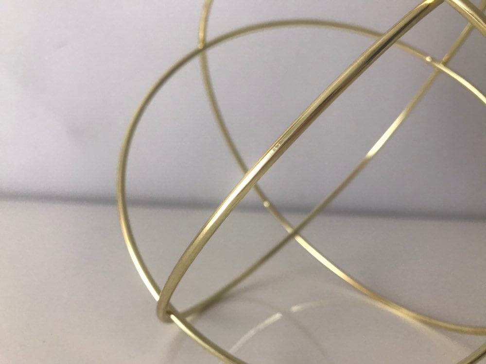 Metallic Gold Home Decor Geometric Sculpture Living Room | Etsy