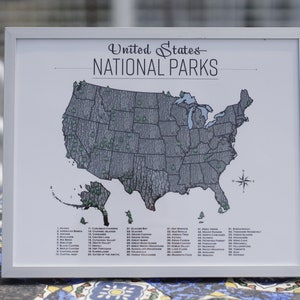 National Park Poster, National Parks Poster, Adventure Map, Art Print ...