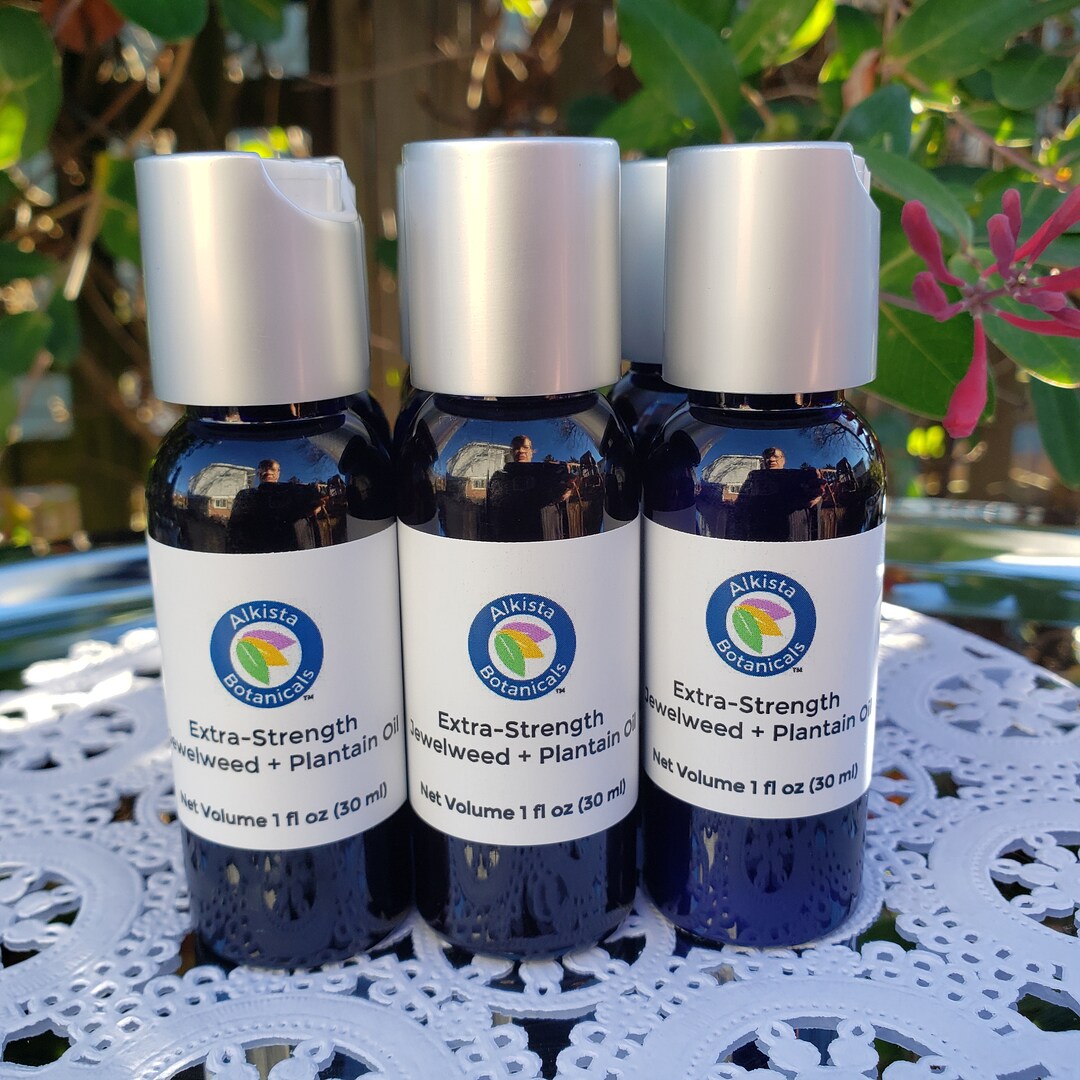 NEW! Extra-strength Jewelweed + Plantain Oil - 100% Pure and Natural ...