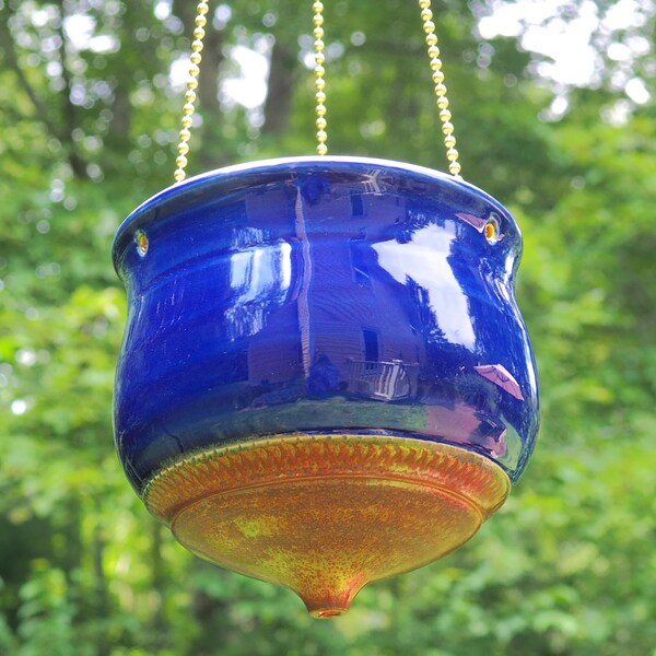 Cobalt Blue Planter - Etsy
