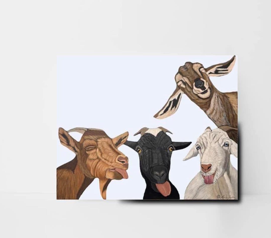 Goat Farm Art| Wall Art Goats| Farmhouse Art| Goats Print| Goats Art - Etsy