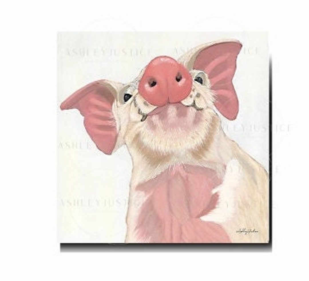 Farmhouse Decor Pig Art| Pig Print| Farm Animal Art| Cute Pig Art| Farm ...