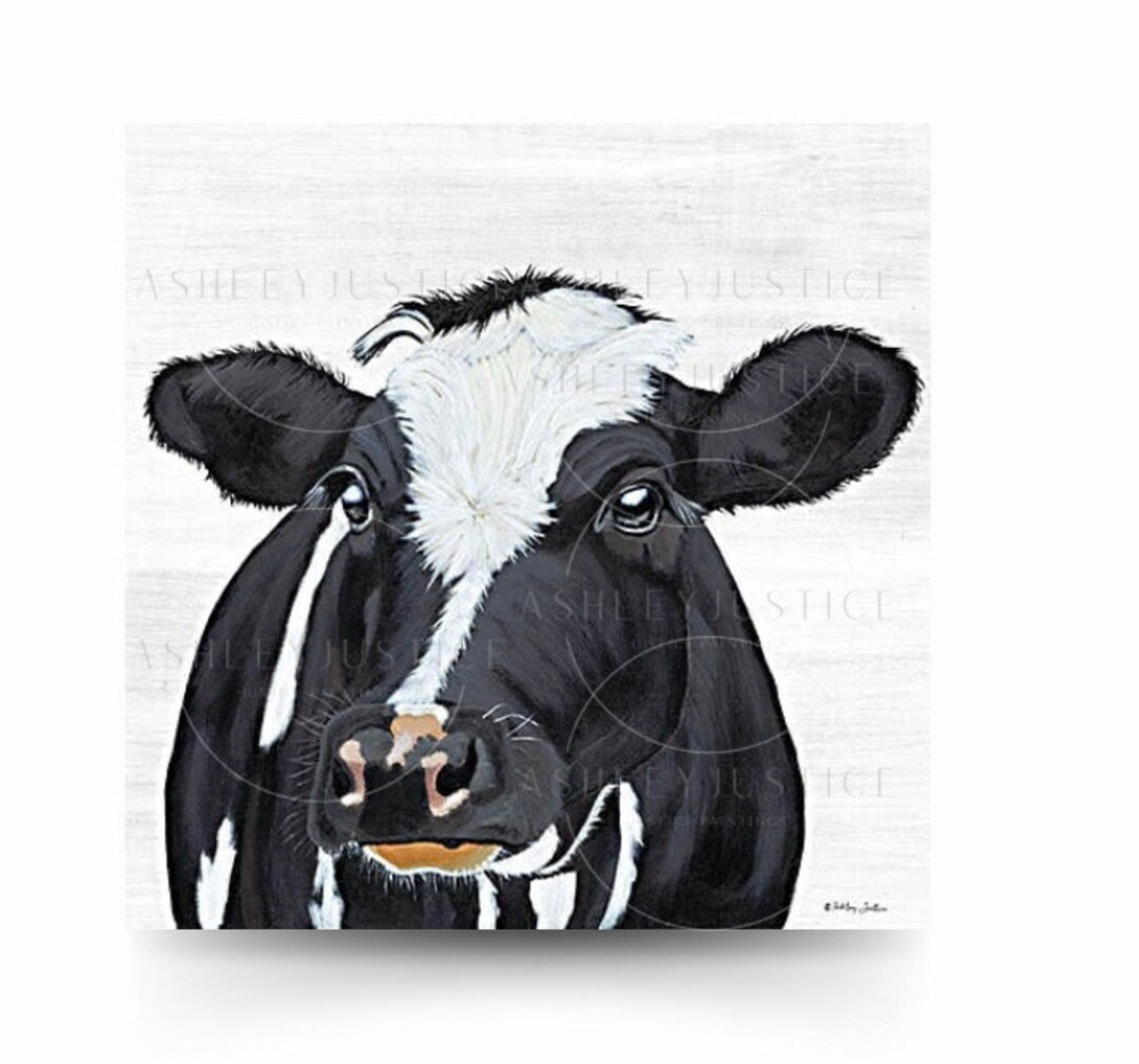 Farmhouse Cow Wall Decor Cow Art Tilly 2 - Etsy