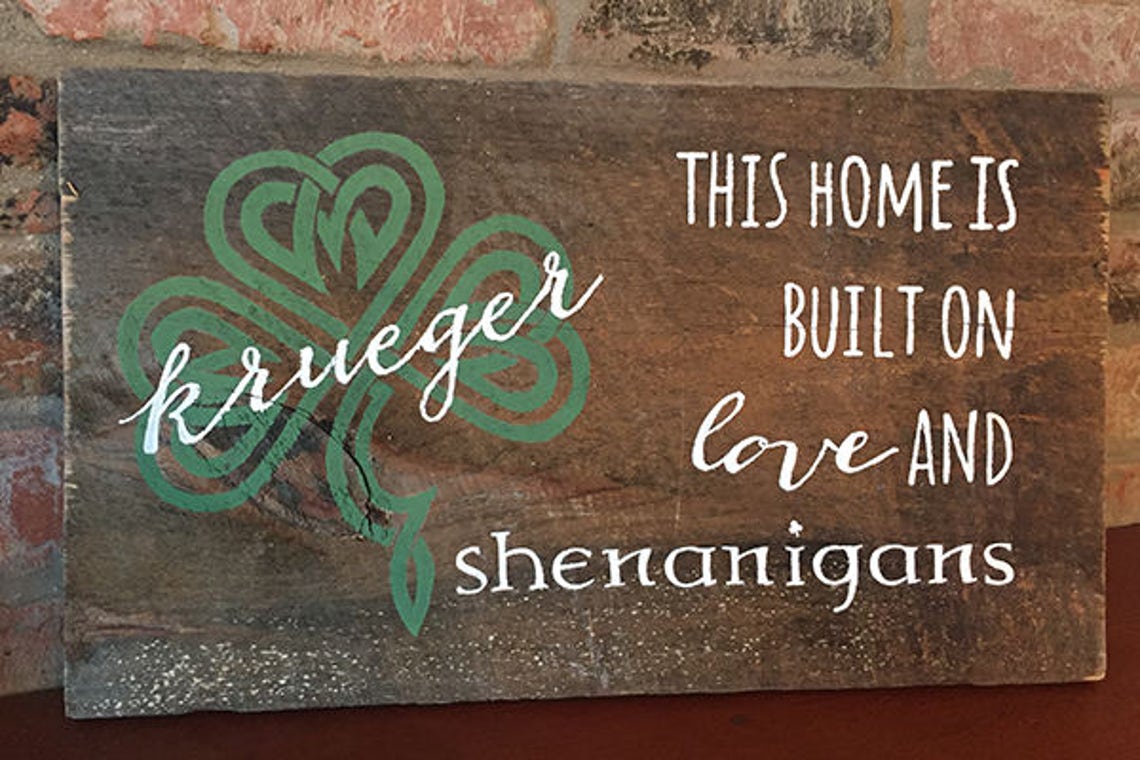 Irish Hand Painted Sign shenanigans - Etsy