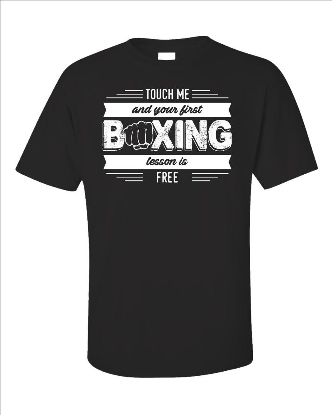 Boxing Touch Me T-shirt Funny Fighting Humor First Lesson Free - Etsy